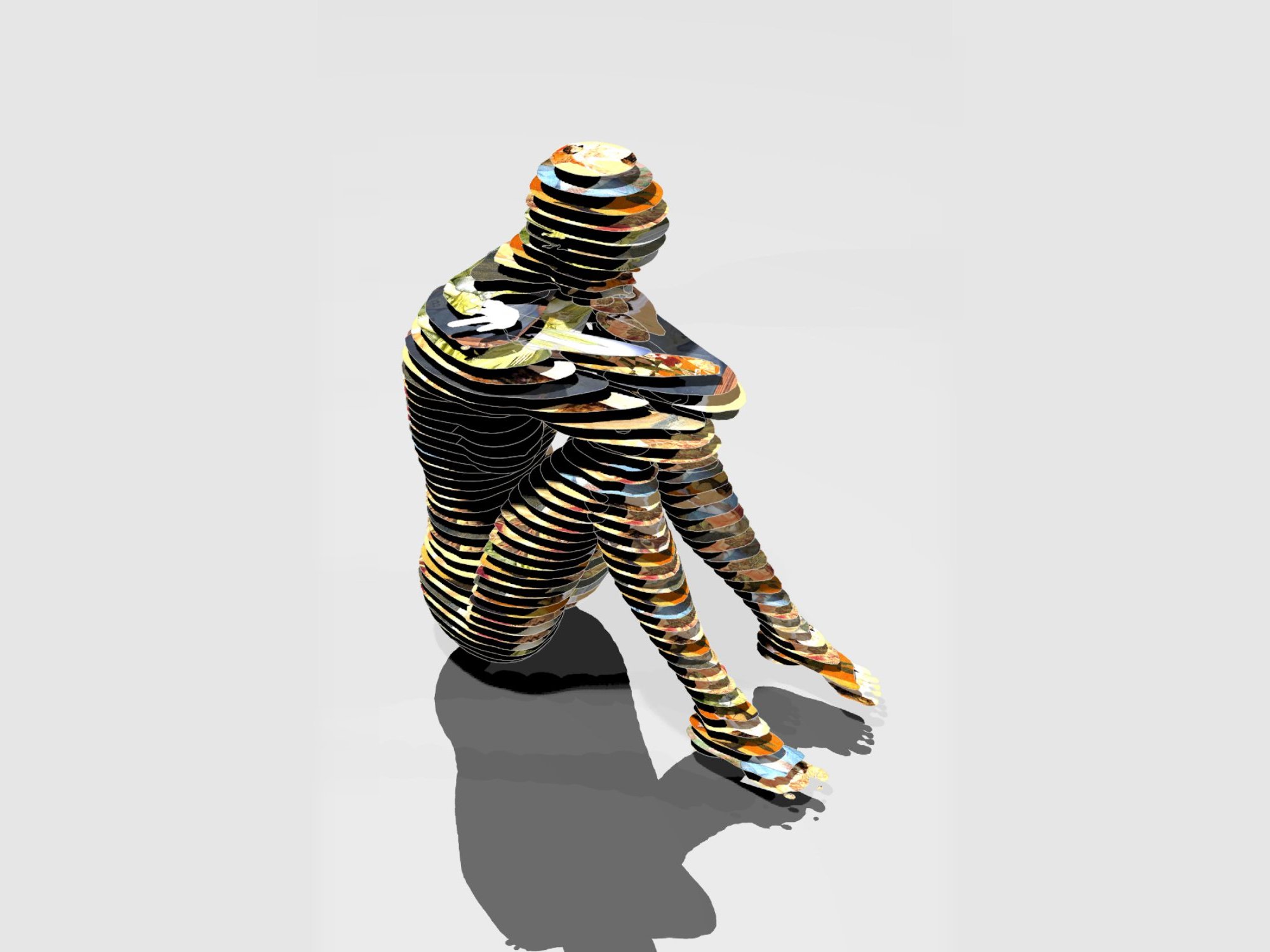 sliced girl | various | paper portraits | Bert Simons | Portfolio